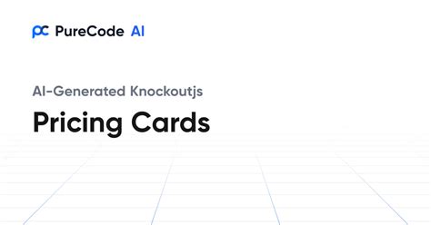build great knockoutjs pricing cards components faster using ai tools