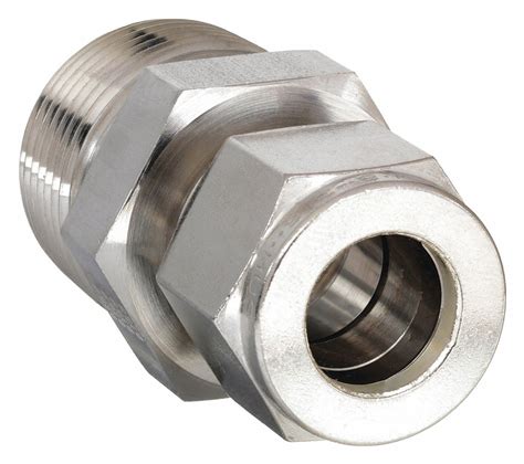 Parker 5 8 In Od 1 2 In Pipe Fitting Size Compression X Mnpt Compression Fitting Adapter