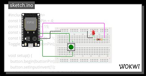 Led Button Wokwi Esp32 Stm32 Arduino Simulator