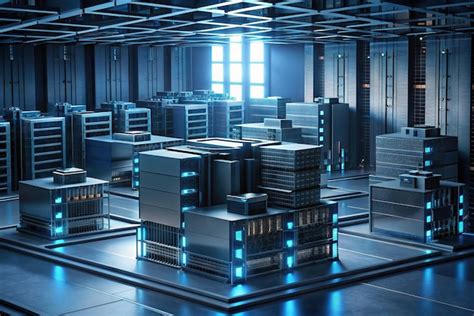 Premium Photo Modern Data Center And Network Infrastructure Solutions
