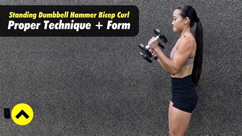 Standing Dumbbell Hammer Bicep Curl Proper Technique Form Tips Youtube