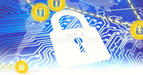 Composition Of Network Of Security Padlock Icons Over World Map