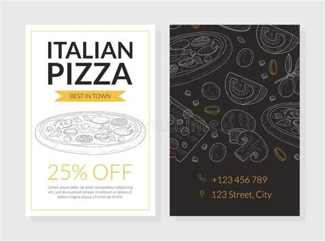 Italian Pizza Card Template Special Offer Flyer Leaflet Banner