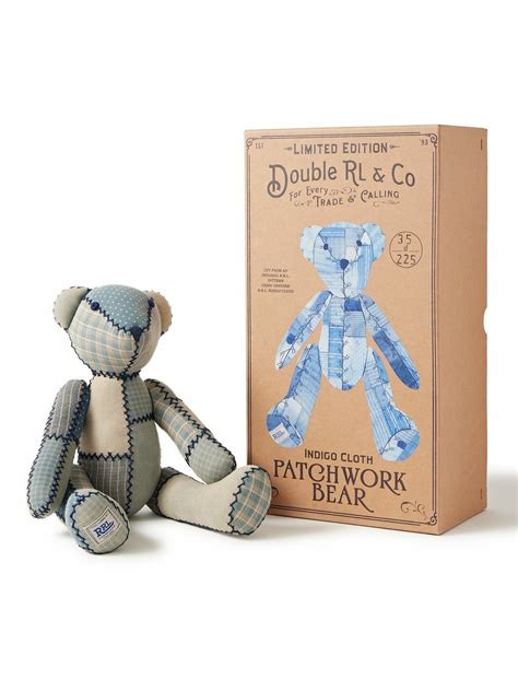 Rrl Patchwork Cotton Teddy Bear Rrl