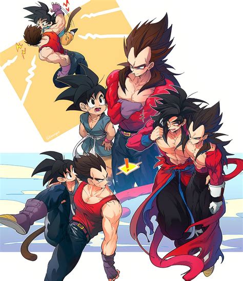 Son Goku Vegeta Son Goku And Vegeta Dragon Ball And 2 More Drawn