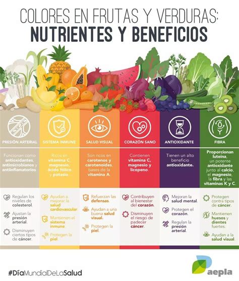 Nutrientes Que Aportan Las Frutas Y Verduras De Acuerdo A Su Color