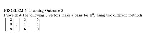Solved Problem 5 Learning Outcome 3 Prove That The