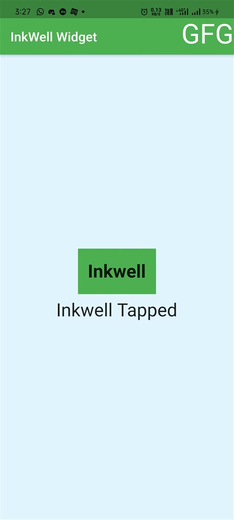Flutter Inkwell Widget Geeksforgeeks