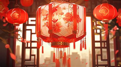 中国传统装饰灯笼插画图片下载 正版图片402537821 摄图网
