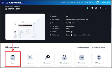 Logs FASTPANEL Knowledge Base
