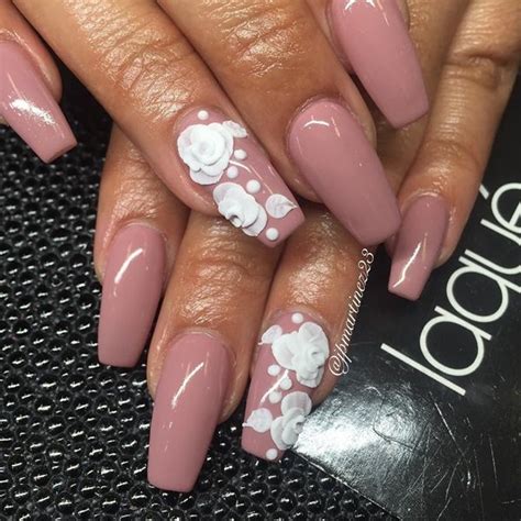 Pink Powder Acrylic Nail Designs