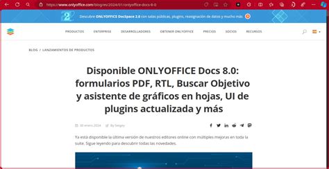 Onlyoffice Docs 80 Nueva Versión De La Suite Ofimática Colaborativa