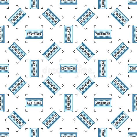 Container Vector Shipping Concept Line Seamless Pattern Stock Vector Illustration Of Business