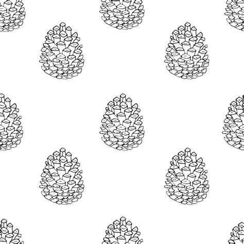 Premium Vector Pine Cones Seamless Pattern Christmas T Wrapping