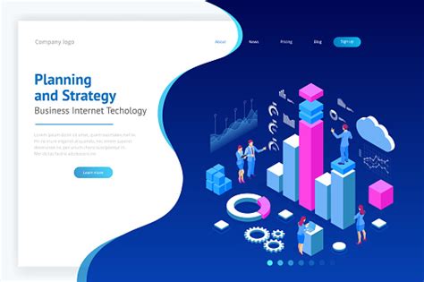 데이터 분석 비즈니스 통계 관리 컨설팅 마케팅을 위한 아이소메트릭 전문가 팀 랜딩 페이지 템플릿 개념입니다 Html에 대한 스톡 벡터 아트 및 기타 이미지 Istock
