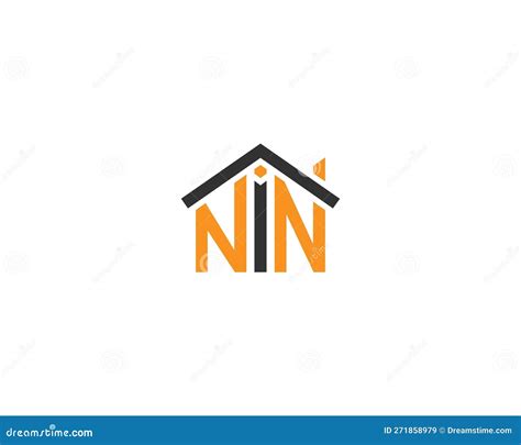 Letter Nin Logo With Home And House Design Stock Vector Illustration Of Banner Label 271858979
