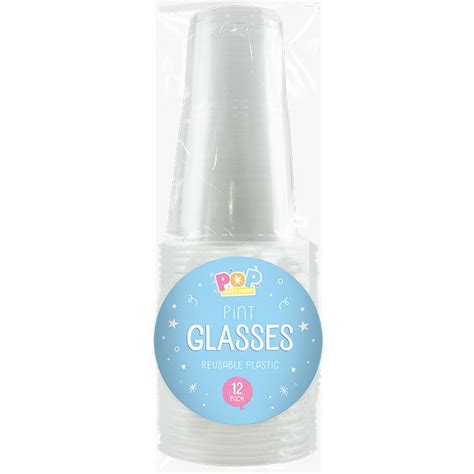 Plastic Pint Glasses 12pk Cooking And Dining Iceland Foods