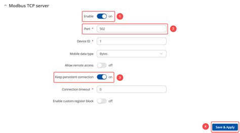 Modbus TCP Server Send SMS Example Teltonika Networks Wiki