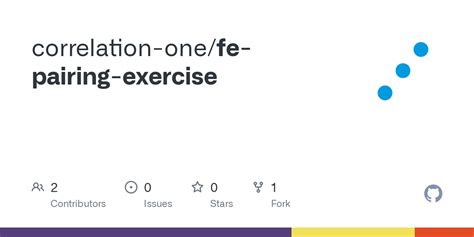 Github Correlation Onefe Pairing Exercise