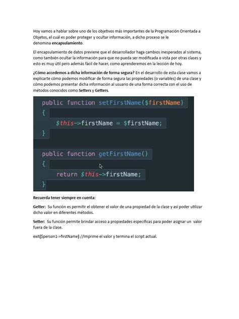 Getter Y Setters Pdf Informática