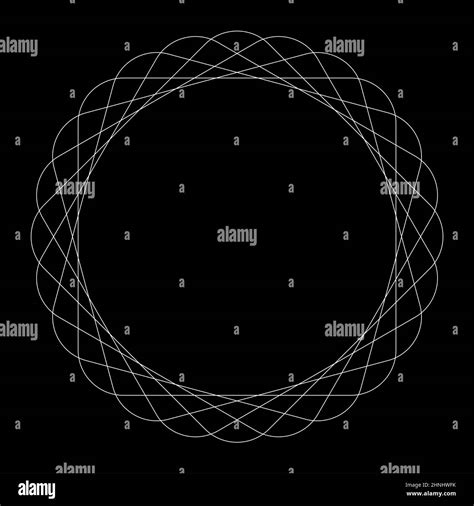 Geometric Circular Abstract Motif Icon Symbol Radial Radiating Design Element Vector Stock