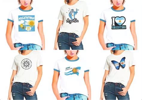Plantillas Sublimar Remeras Argentina Mundial Diseños Mujer En Venta En