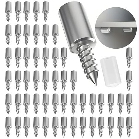 70pcs Shelf Support Pegs 75mm Shelf Support Self Tapping Screws