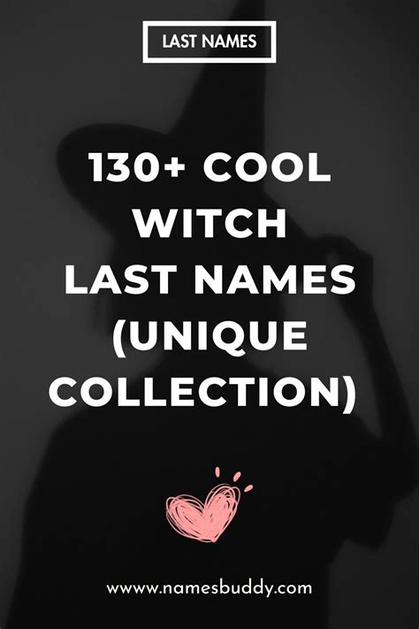 Best 12 135 Witch Last Names With Meanings Witchy Last Names Artofit
