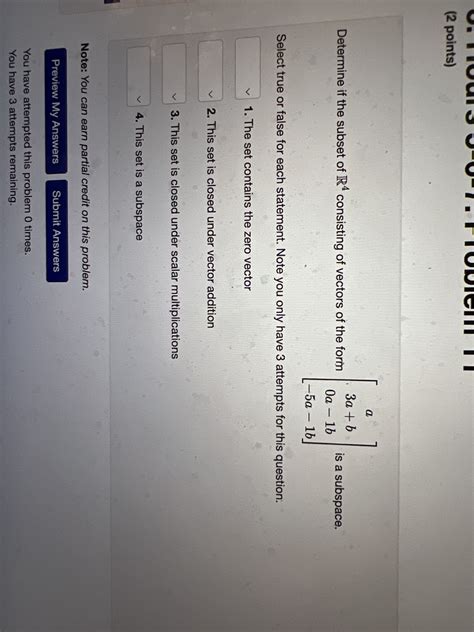 solved determine if the subset of r4 ﻿consisting of vectors
