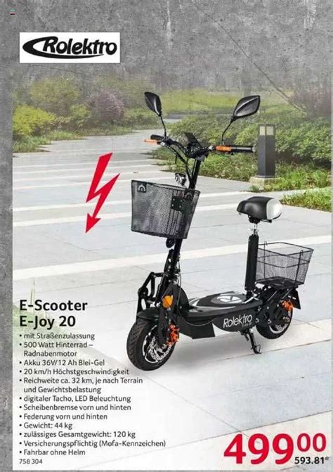Rolektro E Scooter E Joy 20 Angebot Bei Selgros
