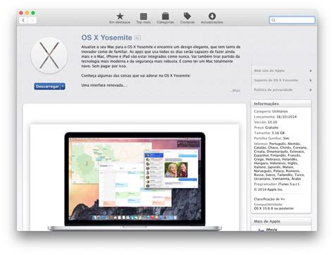 OSX Yosemite 10 10 já está disponível para download