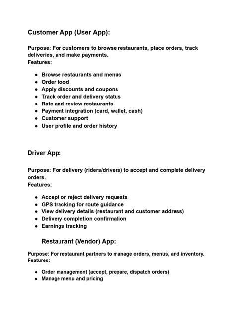 Food Delivery App Pdf