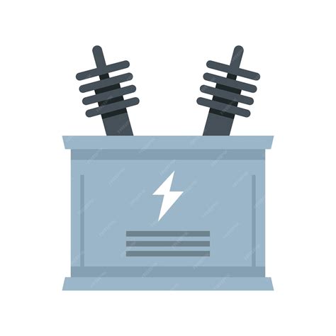Symbol Für Elektrischen Transformator Flache Darstellung Des Vektorsymbols Für Elektrischen