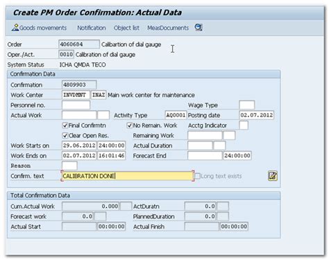 Calibration Business Process Sap Community