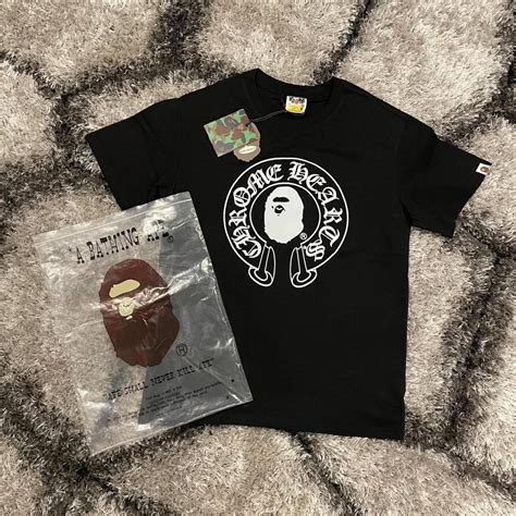 Bape X Chrome Hearts T Shirt Great Condition Like Depop