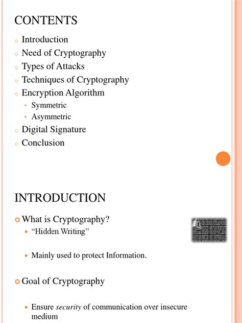 Need Of Cryptography Types Of Attacks Techniques Of Cryptography