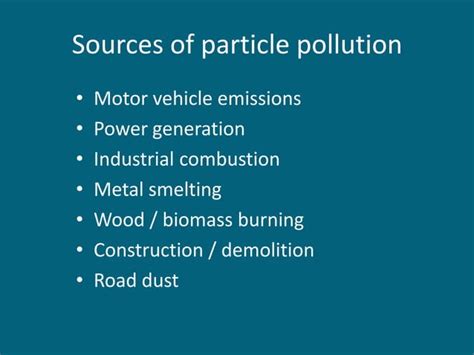 Particulate Matter Pollution Pptx Indoor Environmental Quality