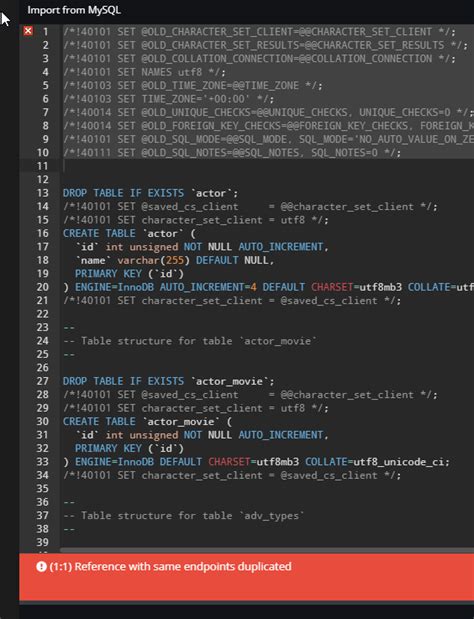 Importing From MySQL File Ask The Community Dbdiagram Community