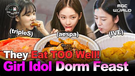 [sub] Girl Idol Eating Everything At The Dorm🍚from Steak To Korean Food