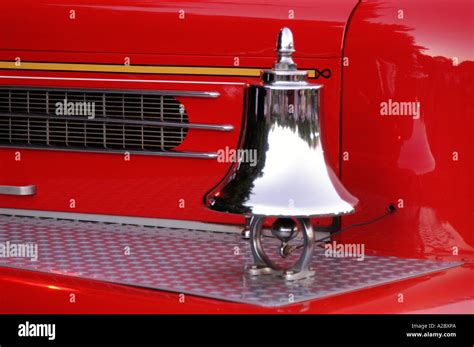 Closeup of Old Fire Engine Bell Stock Photo - Alamy