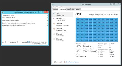 Net Unable To Use More Than One Processor Group For My Threads In A