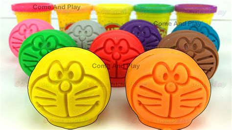 Learn Colors With Doraemon Play Doh Smiley Face Youtube