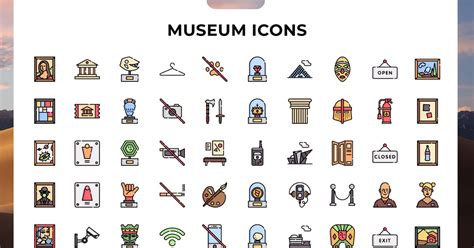 Museum Icons Icons Ft Icons And Vector Envato