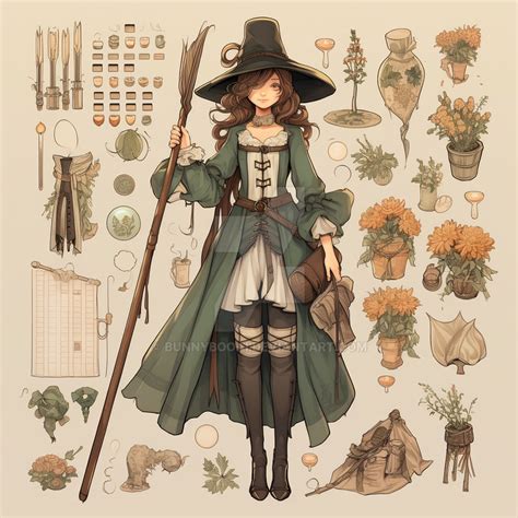 Cottagecore Witch Adopt A2 Open By Bunnybooai On Deviantart