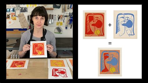 Art Talk Demonstrating Picassos Reduction Linocut Technique Index