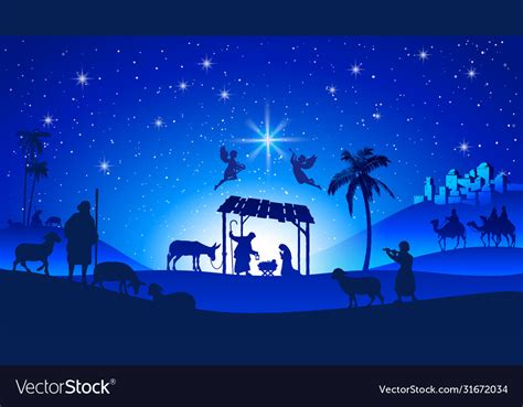 Nativity Silhouette Vector