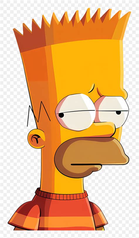 Bart Simpson Cartoon Character With Facial Expression Png