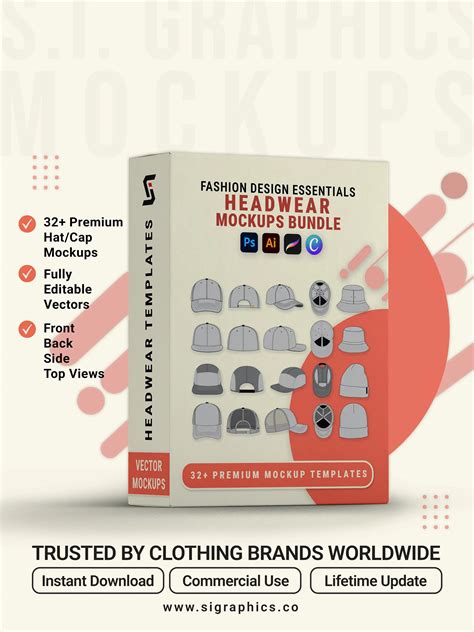 Headwear Mockups Bundle Si Graphics Clothing Mockups And Tech Pack Templates