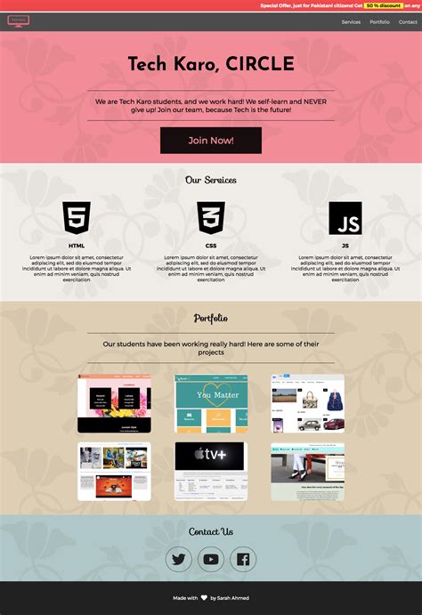 Homepage Design In Html And Css Code Homemade Ftempo