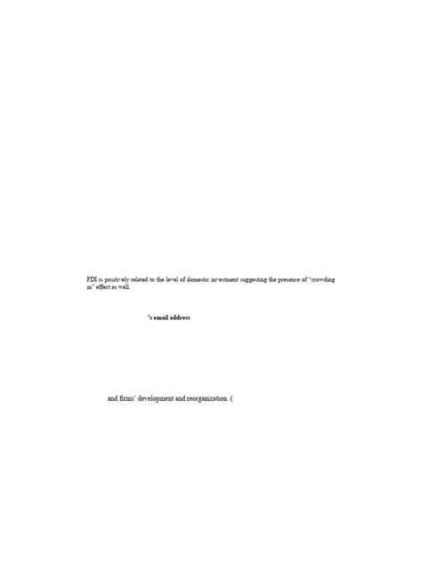 1 productivity spillovers of fdi pdf
